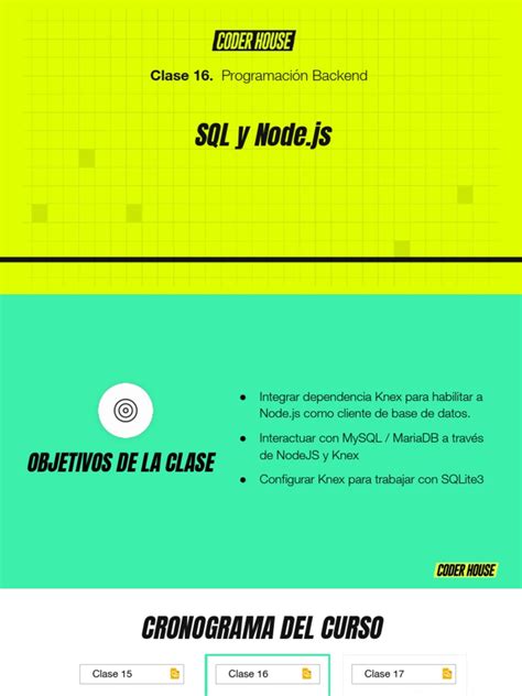 Clase 16 Sql Y Node Js Pdf