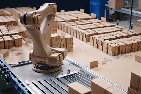packaging and sorting robots in a factory packaging and sorting