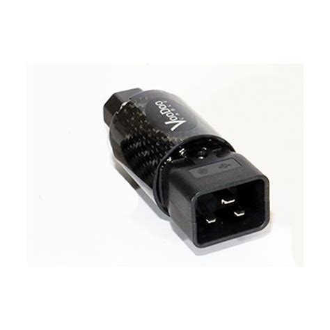 Premium Silver Iec Adapter 20amp To 15amp Carbon Fiber