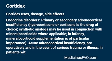 Cortidex Uses Dosage Side Effects Food Interaction And Faq
