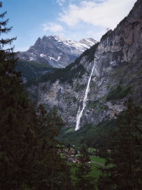 Staubbach Fall In Switzerland Stock Image Image Of Tourism Water