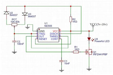 Led Dimmer Circuit With 555 Timer