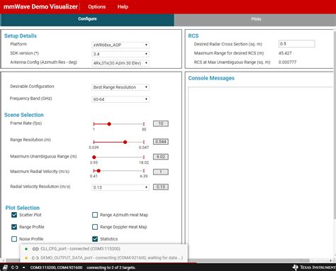 Iwr6843aopevm Cannot Acces Data Port In Own Serial Code Or Mmwave Demo Visualiser Sensors