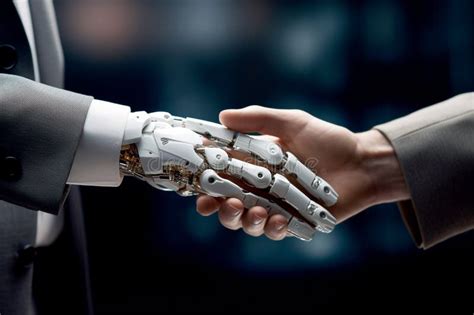 Ai Concept Robot And People Machine Learning Machine And Humanoid Bionic Smart Technology