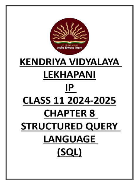 class 11 ip chapter 8 2024 2025 pdf sql my sql