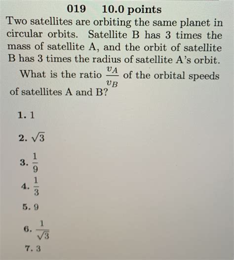 Solved Points Two Satellites Are Orbiting The Same Chegg