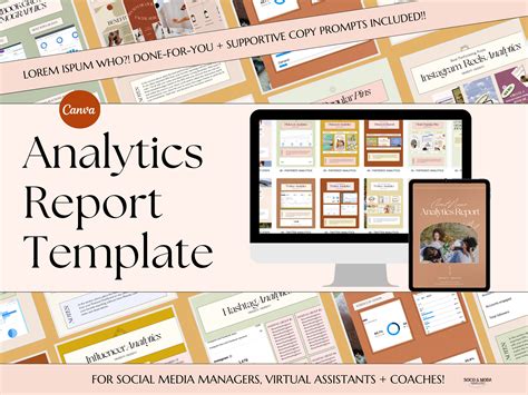 Canva Analytics Report Template Editable Template Instagram Reporting Doc Analytics Report