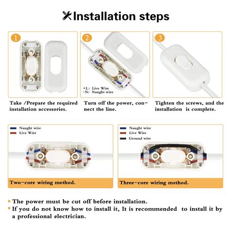 Inline Switch Zevnico Lamp Switch 2 Pack In Line Light Switches