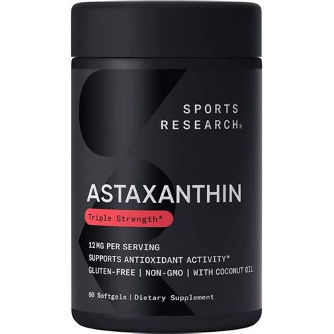 Sports Research Astaxanthin Triple Force 12mg Maroc Prix