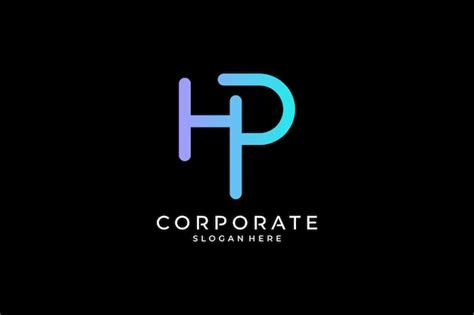 Premium Vector Hp Letter Logo In Monogram Design Style