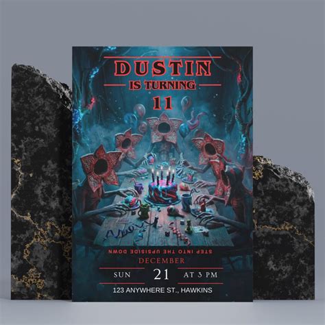 Stranger Things Birthday Invitation Digital Download Printable