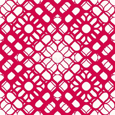 Vector Ornamental Halftone Texture Red Abstract Geometric Seamless Pattern Stock Vector