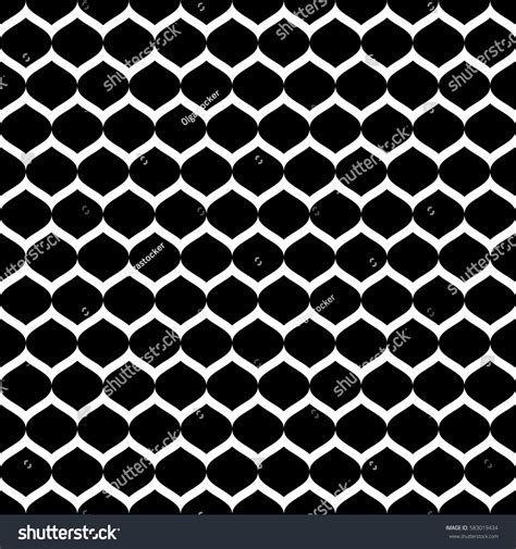 Vector Monochrome Seamless Pattern Simple Black Stock Vector Royalty