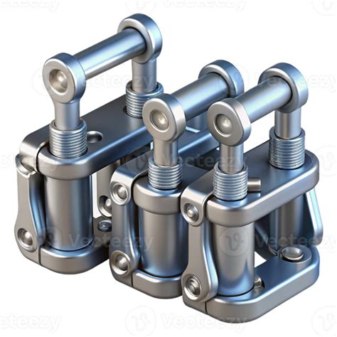 3d Render Metallic Industrial Clamps 54196509 Png