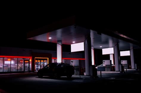 Gas Station At Night Images Free Download On Freepik