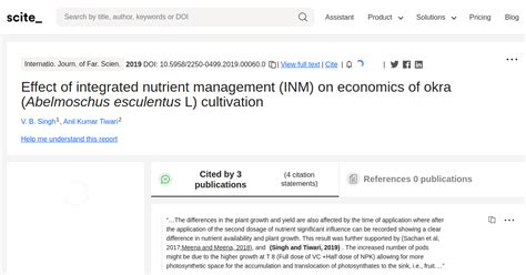 Effect Of Integrated Nutrient Management Inm On Economics Of Okra Abelmoschus Esculentus L