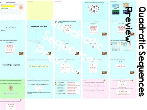 Quadratic And Special Sequences Maths Gcse Foundation Powerpoint