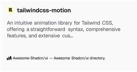 Tailwindcss Motion Tailwind Css Animations Made Simple Intuitive Syntax Endless Possibilities