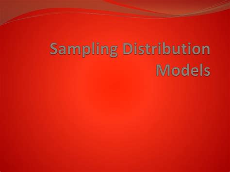 PPT Sampling Distribution Models PowerPoint Presentation Free Download ID