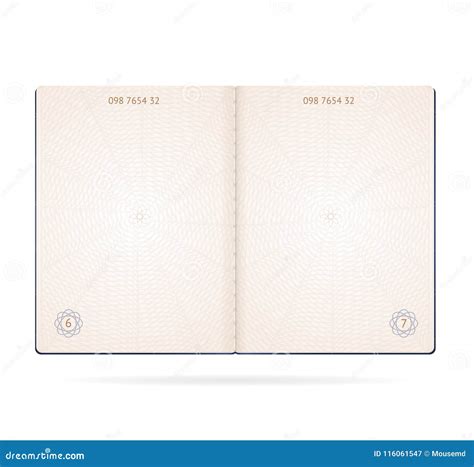 Passport Blank Pages For Stamps Empty Passport With Watermark Royalty Free Stock Image
