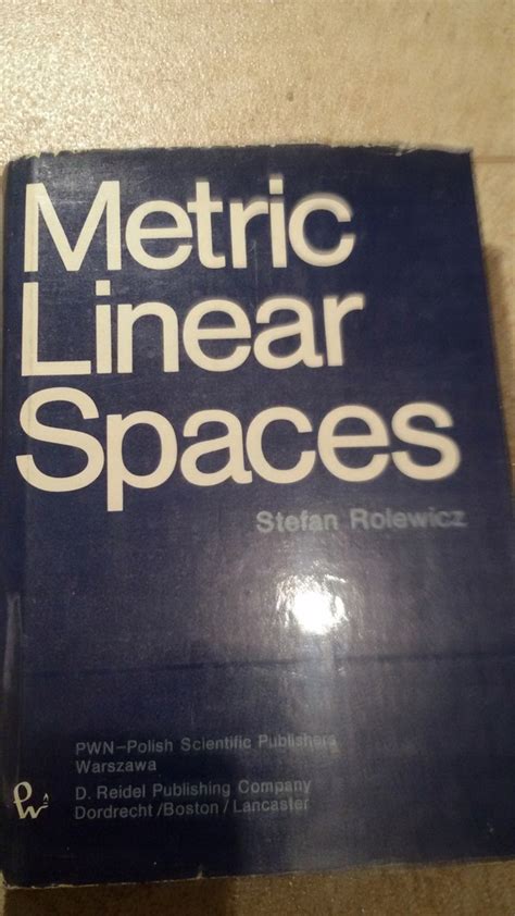 Metric Linear Spaces Metryczne Przestrzeni Liniowe 11040789833 Oficjalne Archiwum Allegro