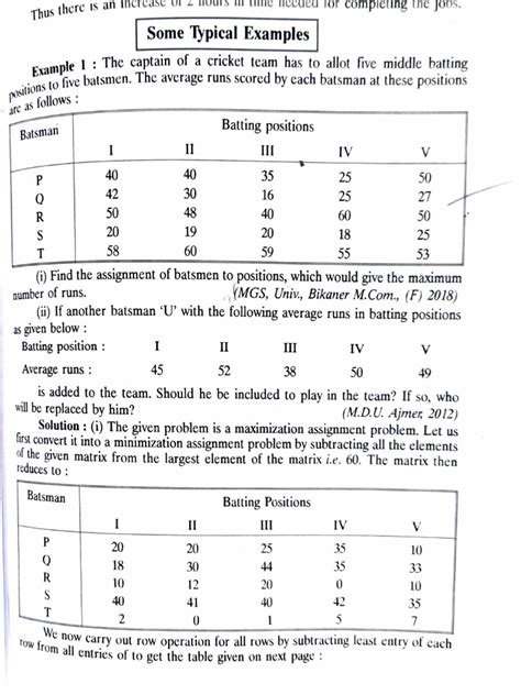 Assignment Model Typical Question Pdf Matrix Mathematics