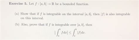 solved exercise 5 let f [a b] → r be a bounded function