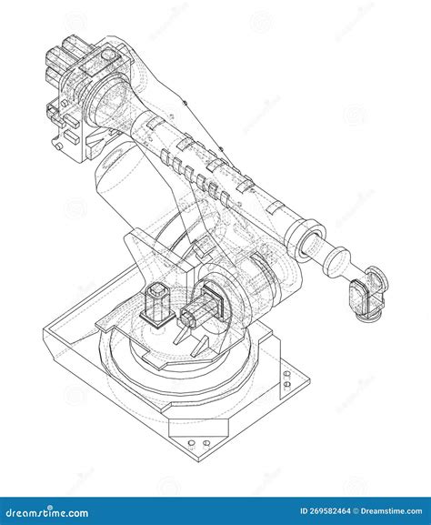 Industrial Robotic Arm Stock Illustration Illustration Of Technology