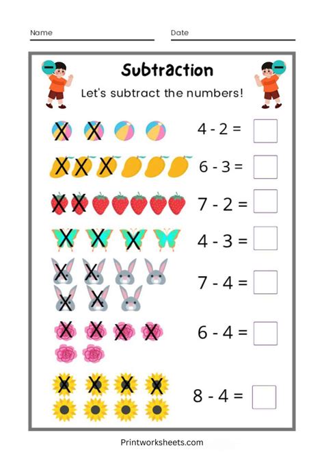 1st Grade Subtraction Worksheet Multiple Choice Practice Free Pdf
