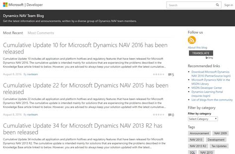 Web Sites Related To Microsoft Dynamics Nav Olof Simren Microsoft