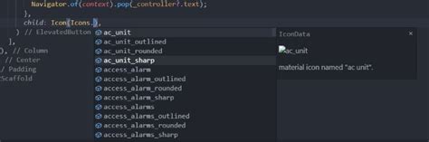 Dart Icon Data Preview Is Broken In Visual Studio Code Flutter Stack Overflow