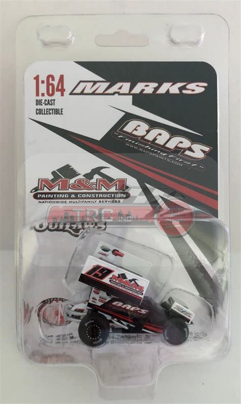Brent Marks 2022 19 Mandm Sprint Car Diecast 164 Scale