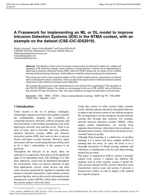 A Framework For Implementing An Ml Or Dl Model To Pdf Computer