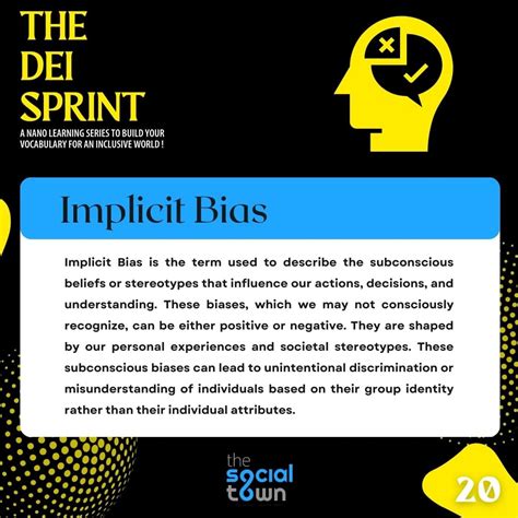 The Social Town On Linkedin Implicit Bias Is The Term Used To Describe