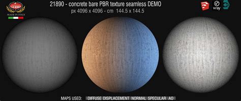 Concrete Bare PBR Texture Seamless