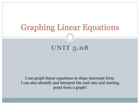 PPT Graphing Linear Equations PowerPoint Presentation Free Download ID 2737868