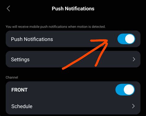 push notification gets turned off r reolink