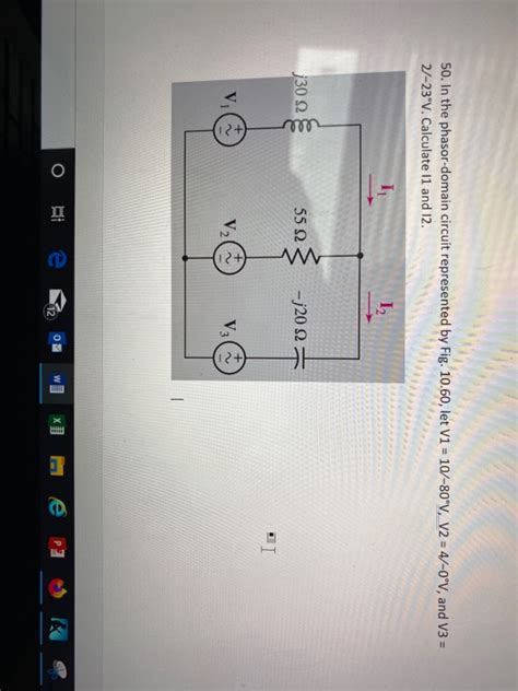 Solved 50 In The Phasor Domain Circuit Represented By Fig