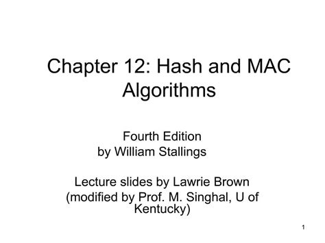 Ppt Chapter 12 Hash And Mac Algorithms Powerpoint Presentation Free