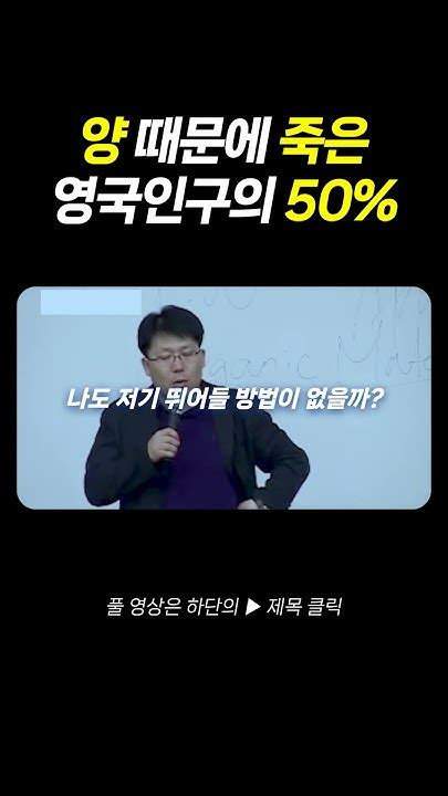 영국인구의 50가 양 때문에 죽은 사건 부자 동기부여 부자되는법 Youtube