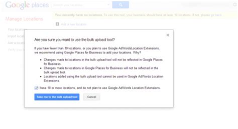 Where Is The New Places For Business Bulk Upload Tool