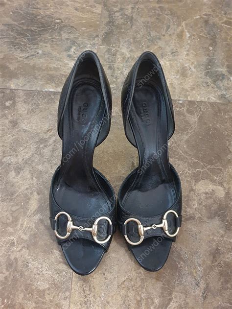 구찌 시마 오픈토 힐 블랙 37 5 사이즈 구두 로퍼 중고나라