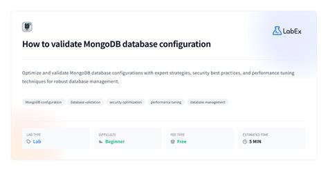How To Validate Mongodb Database Configuration Labex