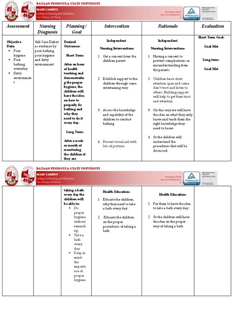Ncp Bathing Pdf Nursing Hygiene