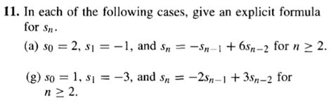 Solved In Each Of The Following Cases Give An Explicit