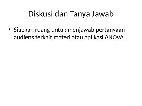 Analisis Anova Analysis Of Variancepptx