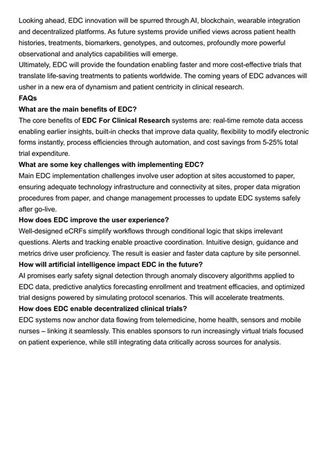 Edc In Clinical Trials Electronic Data Capture In Clinical Trials Pdf