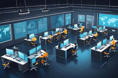 Premium Photo Computer Lab Vector Illustration Of Technological Innovation Driving Progress In