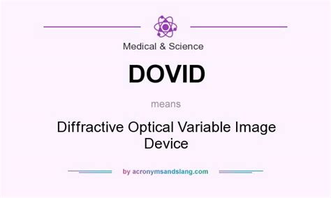 dovid diffractive optical variable image device in medical and science