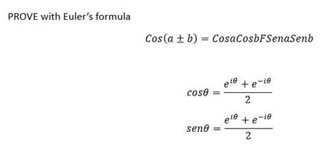 Solved Prove With Eulers Formula Cos A B